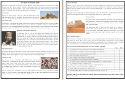 How were the Pyramids built? - Reading Comprehension Worksheet / Text ...