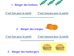 'Healthy Food' in French | Teaching Resources