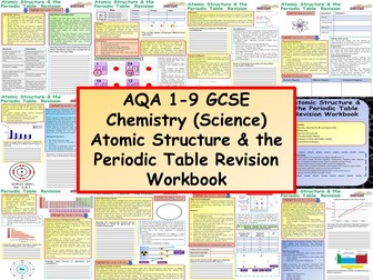 AQA 1-9 GCSE Chemistry (Science) Paper 1 Work Booklets Bundle ...