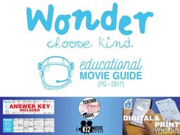 Wonder Movie Guide | Film Questions | Worksheet (PG - 2017) by travis82 ...