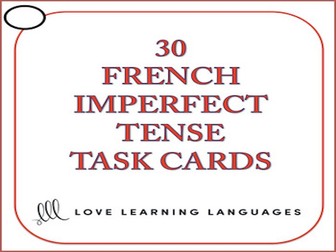 GCSE FRENCH: French Passé Composé - Imparfait - Task Cards Bundle ...