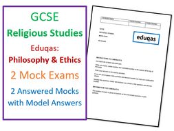 Eduqas GCSE Religious Studies: Philosophy & Ethics Mock Exams and Model ...