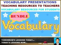VOCABULARY: POWERPOINT LESSON PRESENTATIONS - BUNDLE | Teaching Resources