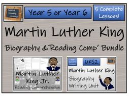 UKS2 History - Martin Luther King Reading Comprehension & Biography ...