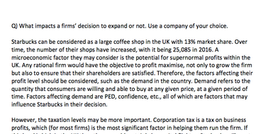 Economics Conditions/Climate - Economics A* Answer - 25 marker - Paper ...