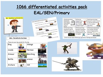1066 Battle of Hastings EAL worksheet by Kahlonsworkshop - Teaching ...