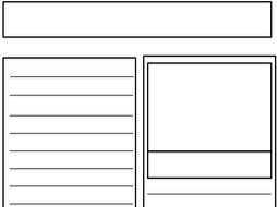 Newspaper template front and second page | Teaching Resources