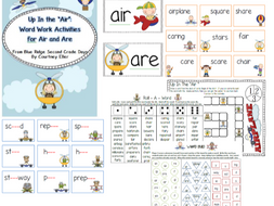 Air and Are as in Air Word Work Activities | Teaching Resources