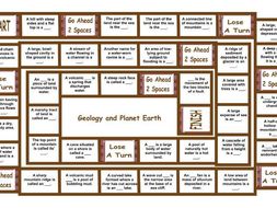 Geology and Planet Earth Legal Size Text Board Game | Teaching Resources