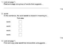 KS2 Reading SATs style Question Stems Question Types | Teaching Resources
