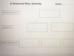 Friendship Diamond Nine Worksheet | Teaching Resources