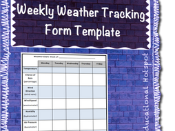 Weekly Weather Tracking Template | Teaching Resources
