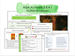 AQA Activate Nutrients 8.4.1 Kerboodle Book 2 | Teaching Resources