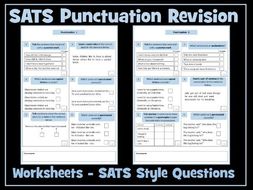 SATS Style Punctuation Questions | Teaching Resources