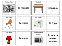 Furniture: French Vocabulary Card Sort | Teaching Resources