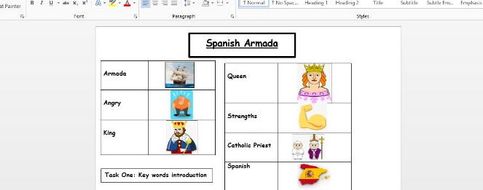Spanish Armada EAL worksheet | Teaching Resources