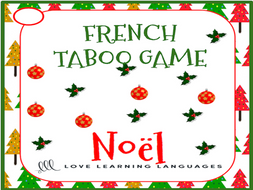 GCSE FRENCH: French Christmas Taboo Game - Noël | Teaching Resources
