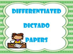 K-5 Differentiated Weekly Dictado / Dictation Forms Spanish and English ...