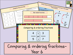 Maths- comparing & ordering fractions- Year 6 by ResourcesForYou ...