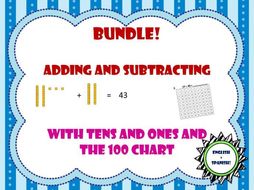 Bundle Adding / Subtracting with tens and ones and with the 100 Chart ...