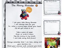 Worry Monster Templates & Poem | Teaching Resources