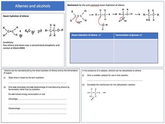 AQA A-level Chemistry Year 1 Organic Mechanisms Bundle - 14 revision ...