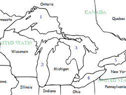 THE GREAT LAKES OF NORTH AMERICA Printable Worksheets | Teaching Resources