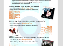 Popular Song Structures - FULL LESSON | Teaching Resources