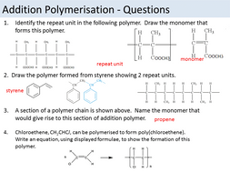 Addition Polymers A Level OCR | Teaching Resources