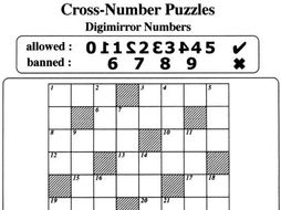 Digimirror Numbers (Cross-Number Puzzles) | Teaching Resources
