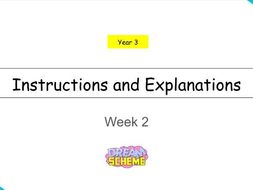 Year 3: Instructions and Explanations (Week 2 of 2) | Teaching Resources
