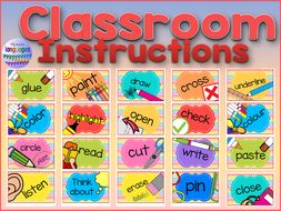 Classroom instruction posters or cards | Teaching Resources