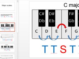 An introduction to Semitones and Tones and how to form a major scale ...