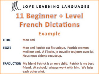 GCSE FRENCH: 48 French Dictation Exercises Bundle - Dictées - 4 Levels ...