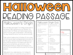 Halloween Reading Passage | Teaching Resources