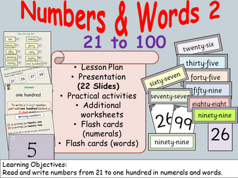 Numbers and Number Words, Lesson Plans, Presentations, Worksheets on ...