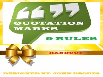 QUOTATION MARKS BUNDLE | Teaching Resources