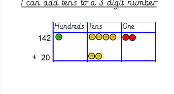 Year 3 Place Value Counters Adding Multiples of 10 to 3 Digit Numbers ...