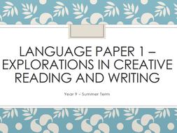 GCSE Language Paper 1: Explorations in Creative Writing | Teaching ...