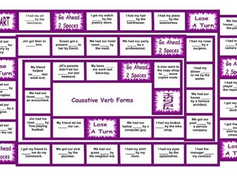 Causative Verb Forms 6 English Legal Text Game Bundle | Teaching Resources