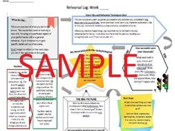 Drama/Performing Arts Rehearsal Log | Teaching Resources