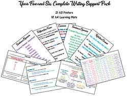 Year 5 and 6 Complete Writing Support Pack (39 pages) - 18 A4 Learning ...