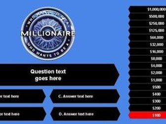 Who Wants To Be A Millionaire Blank Question Template