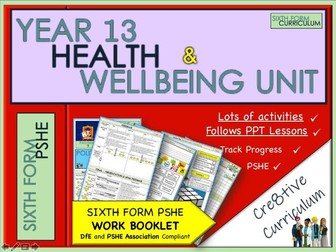 KS5 PSHE Recovery Curriculum Health & Wellbeing Unit | Teaching Resources
