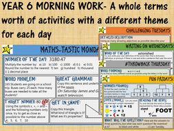Year 6 Morning Work Term 1 | Teaching Resources