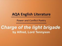 Charge Of The Light Brigade by Alfred, Lord Tennyson | Teaching Resources