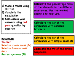 Calculating Relative Formula Mass with skittles! | Teaching Resources