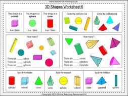 3D Shapes - Year 1 | Teaching Resources