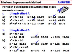 Trial and Improvement | Teaching Resources