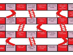 Linking Words and Connectors Spanish Chutes and Ladders Board Game ...